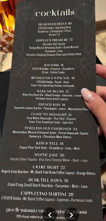 What's on the Menu at Giselle Miami?