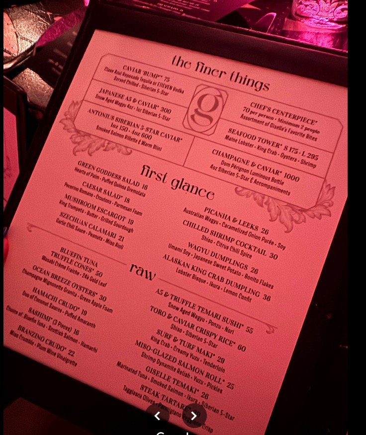 What's on the Menu at Giselle Miami?