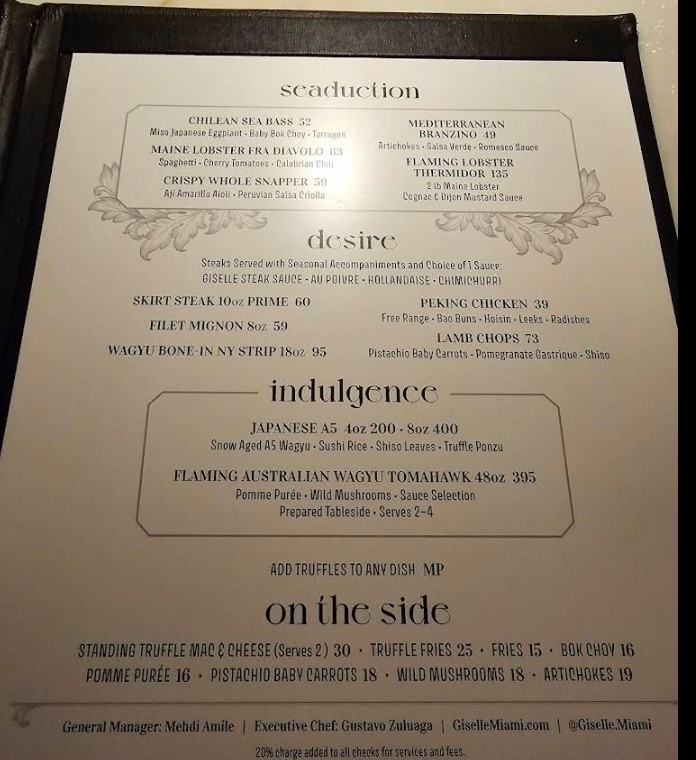 What's on the Menu at Giselle Miami?
